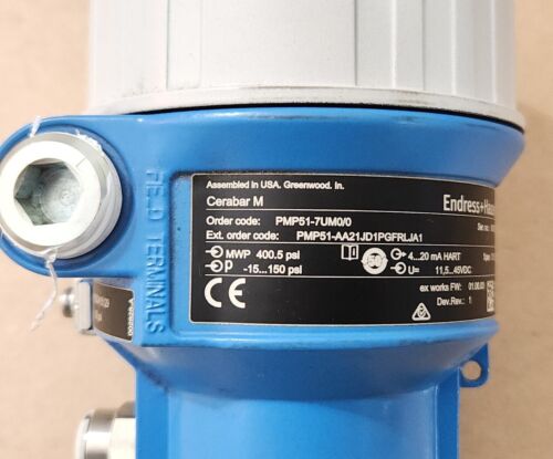 *NEW* Endress Hauser PMP51-7UM0/0 Cerabar M Pressure Gauge -15.150Psi + Warranty - J&J ...