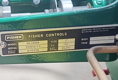 *NEW* Fisher Controls 54.24588 Control Valve 2" Brass 5-15Psi Cv50 ...