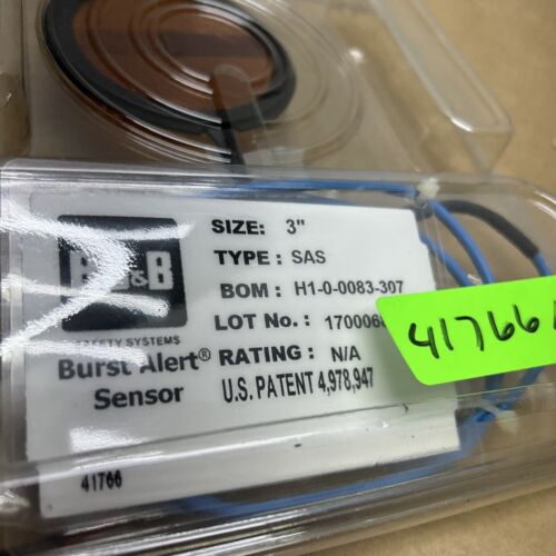 (3) BS&B H1-0-0083-307 SAS 3” NEW In Clamshell Burst Alert Sensors Fast ...