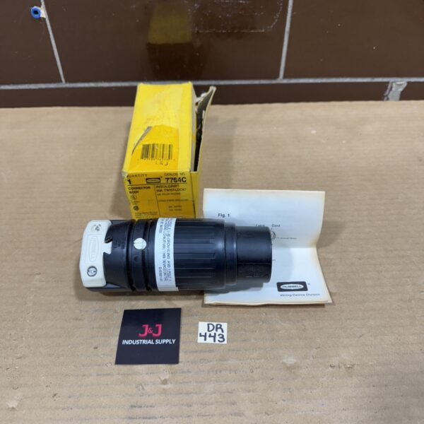 *NEW* Hubbell 7764C 50A Insulgrip Twist-Lock Connector Plug 250VDC ...