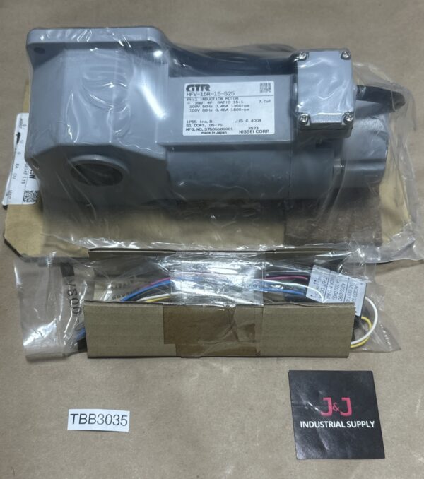 BRAND NEW SURPLUS- Nissei Corp GTR HFV-15R-15-S25 1-Ph Induction Motor 25W 15:1 - J&J Industrial ...